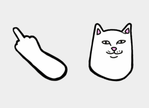 Fake Cursor Middle finger for Chrome